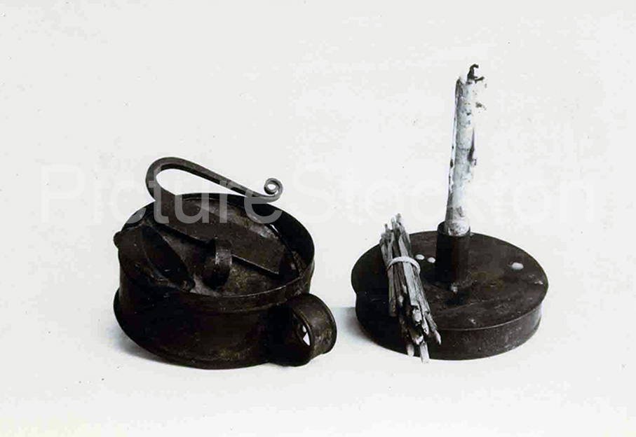 A tinder box and candle holder | Picture Stockton Archive