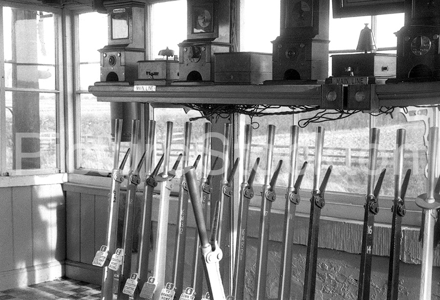Interior of the Norton East signalbox. | Picture Stockton Archive
