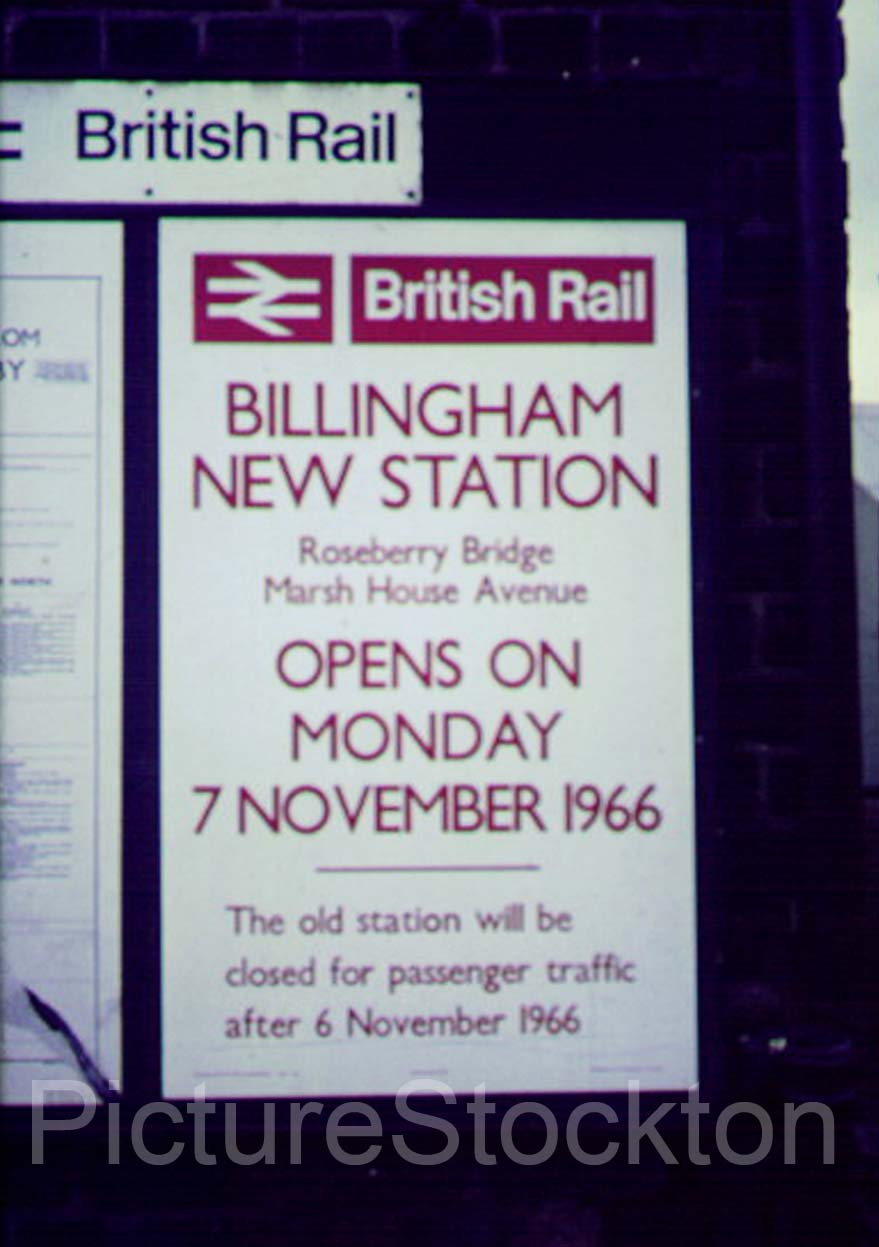 Poster for the New Billingham Station – 1966 | Picture Stockton Archive